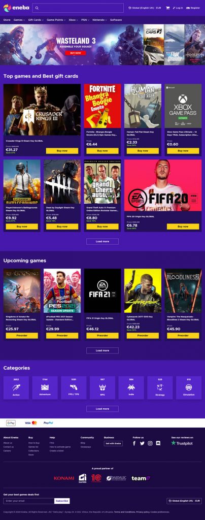 游戏商店：Eneba - world68海淘